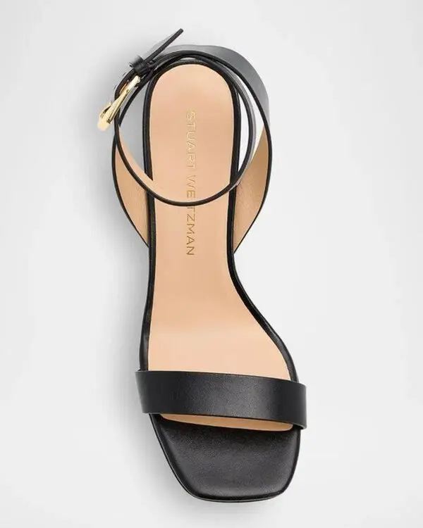 STUART WEITZMAN 85mm Sai Leather Ankle-strap Sandals - Black