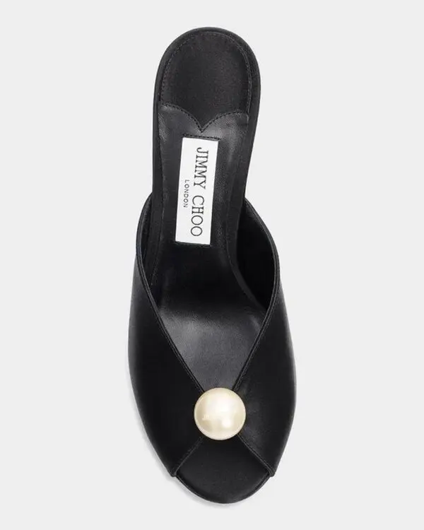 JIMMY CHOO 90mm Ziri Satin Mule Pumps
