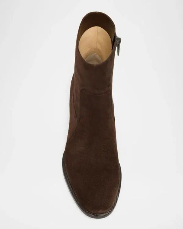 CHRISTIAN LOUBOUTIN 55mm Ira Suede Ankle Boots - Chocolate