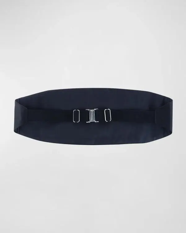 Trafalgar Apos;s Sutton Pleated Satin Cummerbund - Black