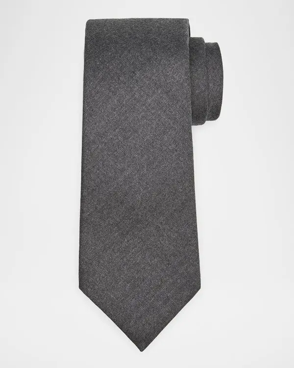 Kiton Apos;s Wool Seven-fold Tie - Medium Gre