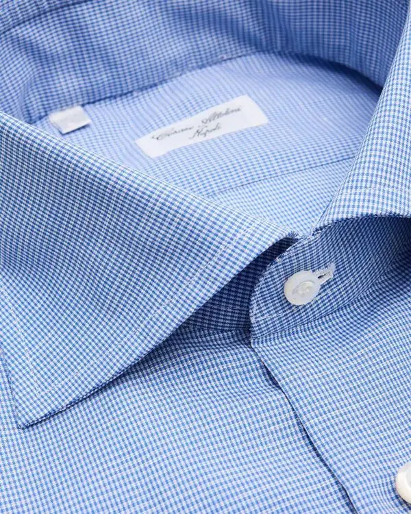 Cesare Attolini Apos;s Micro-check Cotton-linen Shirt