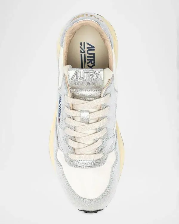 AUTRY Reelwind Metallic Leather Low-top Sneakers