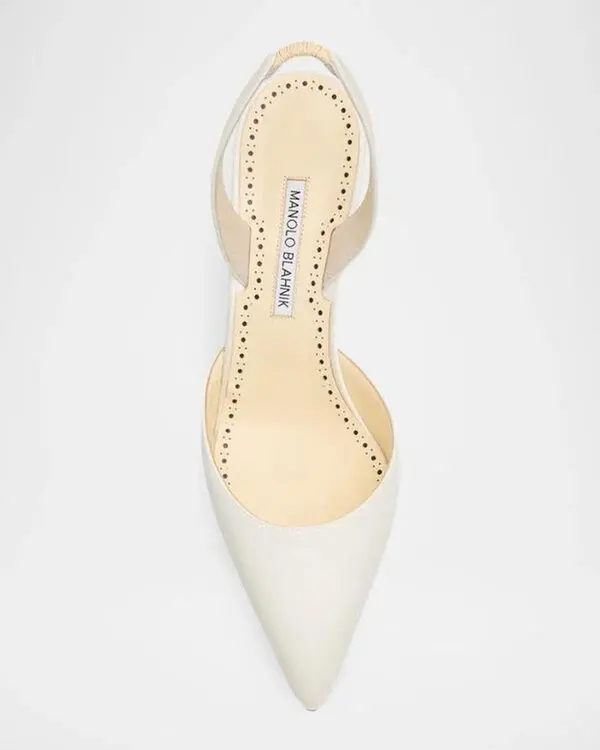 Manolo Blahnik Carolyne Kitten-heel Halter Pumps