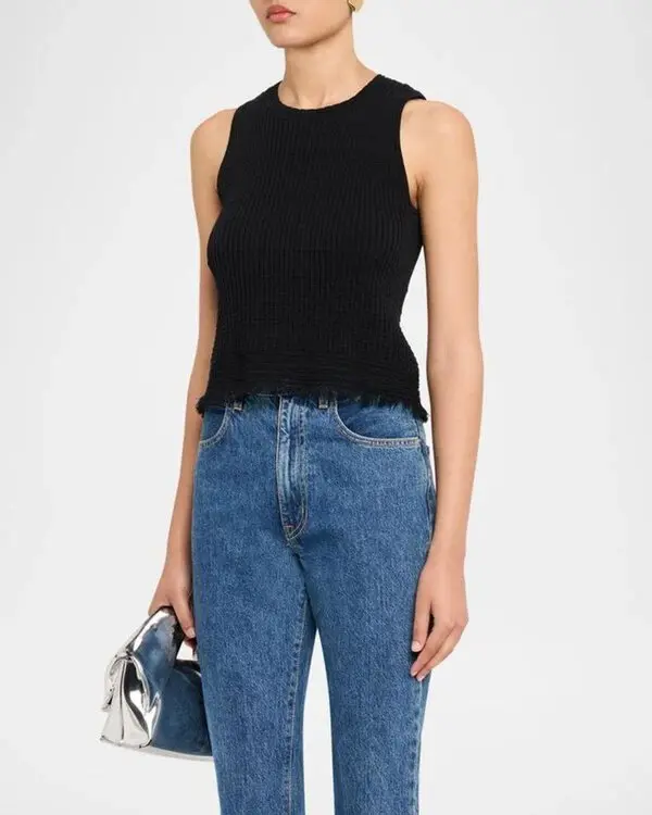 Rag & Bone Ayan Knit Fringe Tank Top