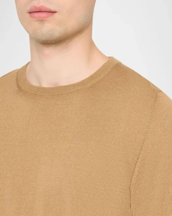 Isaia Apos;s Cashmere-silk Short-sleeve Shirt - Medium Bro