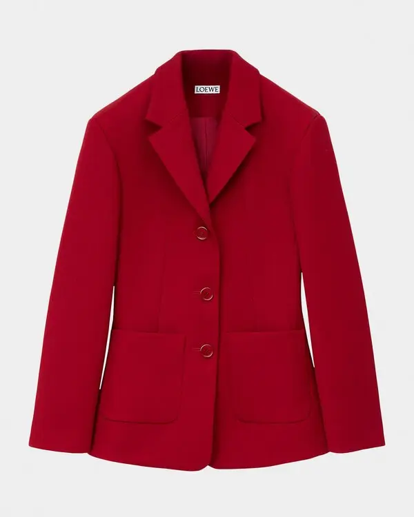 Loewe Wool-blend Single-breasted Jacket
