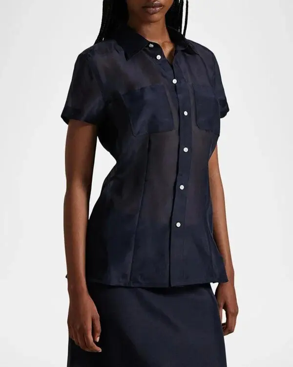Polo Ralph Lauren Charlie Mulberry Silk Short-sleeve Shirt