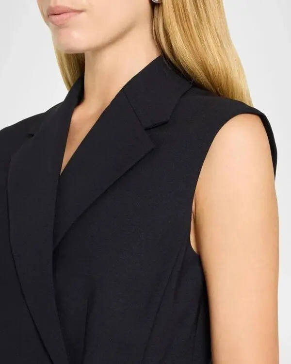 Theory Hourglass Asymmetric Vest - Deep Navy