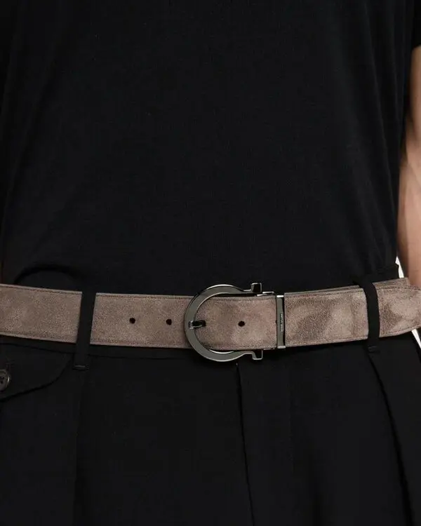FERRAGAMO Apos;s Gancio-buckle Reversible Leather Belt