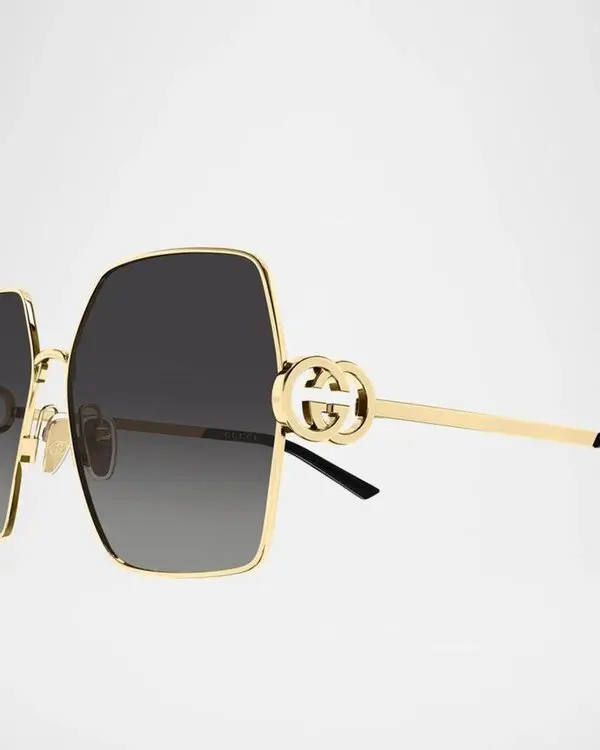Gucci 61mm Metal Geometric Sunglasses