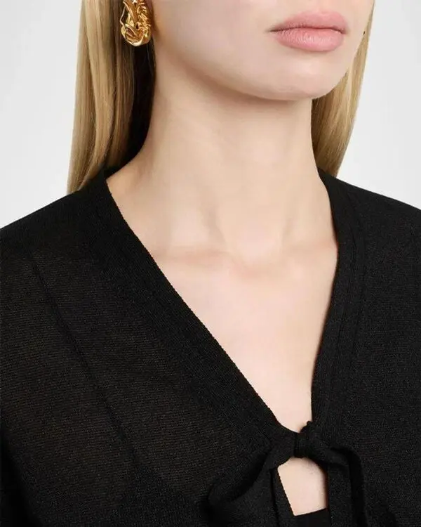 Kobi Halperin Arden Tie-front Knit Sweater