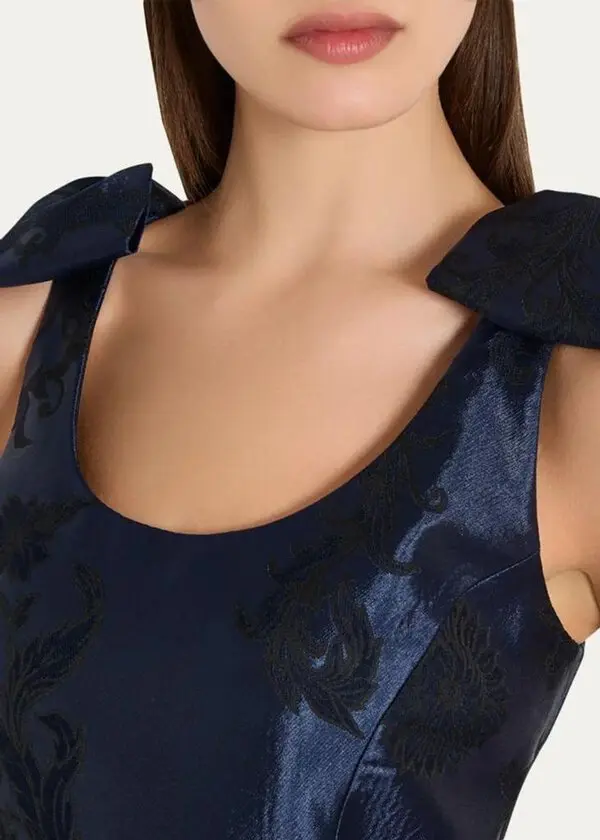 MILLY Kaelynn Floral Jacquard Dress