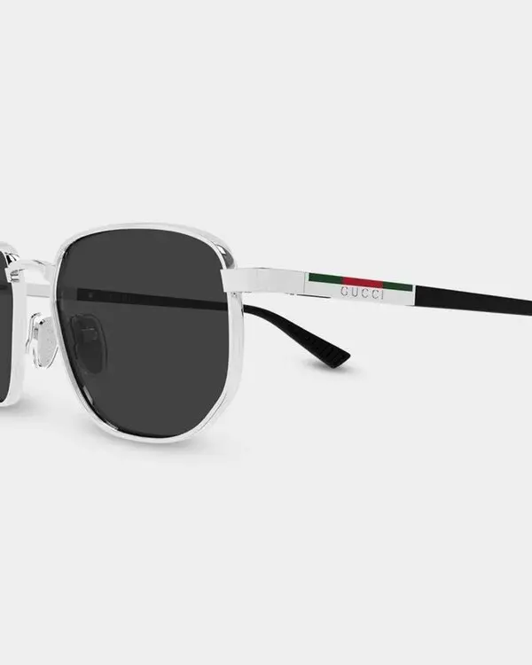 Gucci Apos;s Gg2093s-001 Metal And Acetate Square Sunglasses