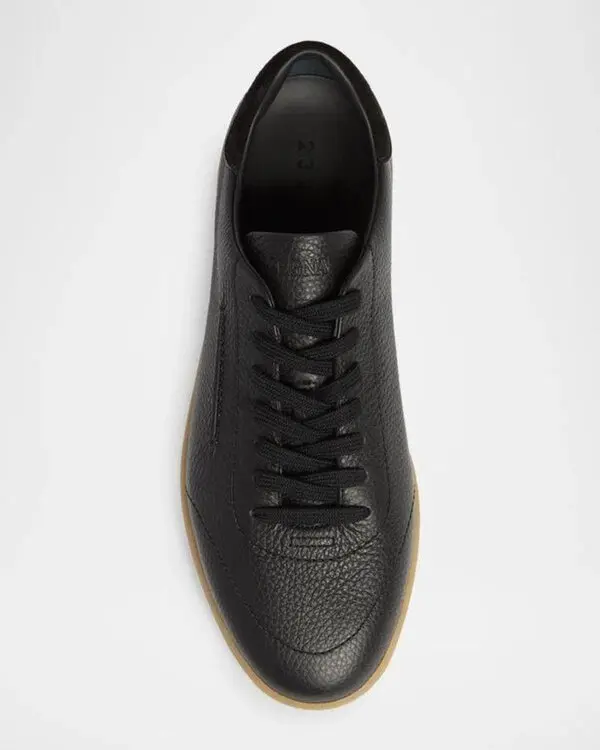 Zegna Apos;s 232 Grained Leather Low-top Sneakers