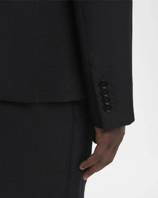 Alexander McQueen Apos;s Metallic Embroidered Two-button Wool Jacket