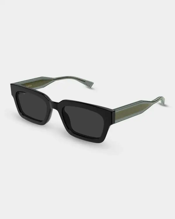 Gucci Apos;s Gg2069s-001 Acetate Rectangle Sunglasses