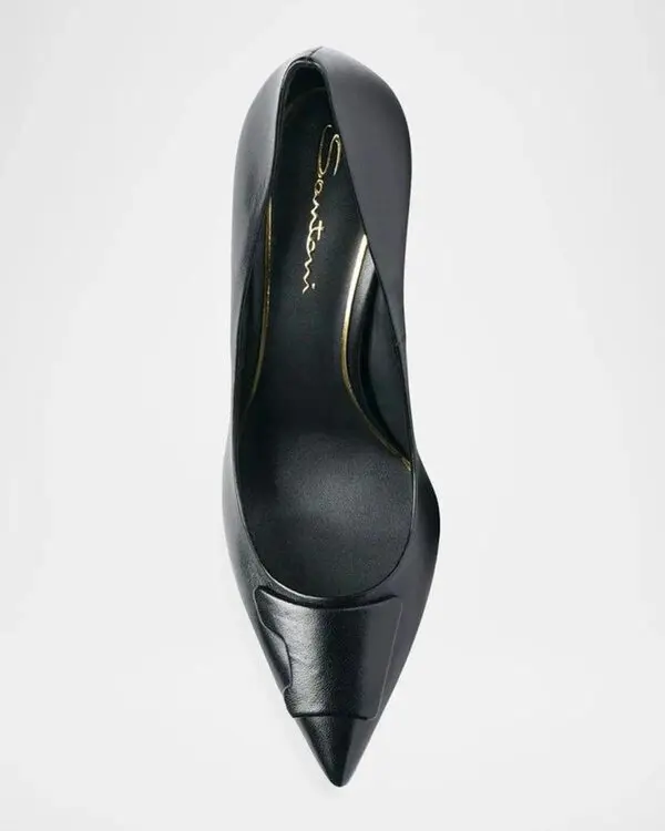 Santoni 85mm Leather Pumps