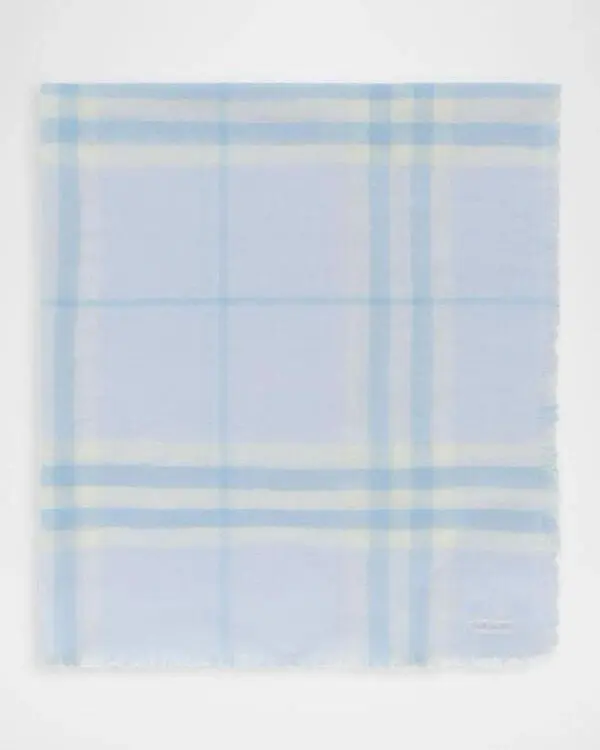 Burberry Wide Check Wool Scarf