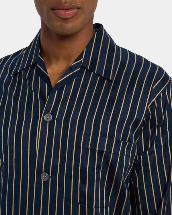 Derek Rose Apos;s Royal Satin Stripe Long Pajama Set