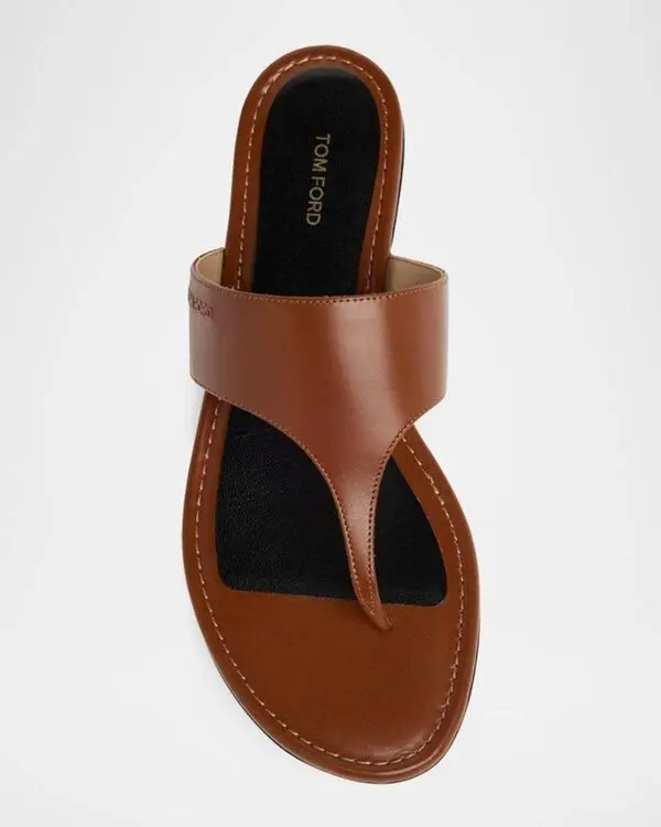 TOM FORD Soft Leather Thong Sandals