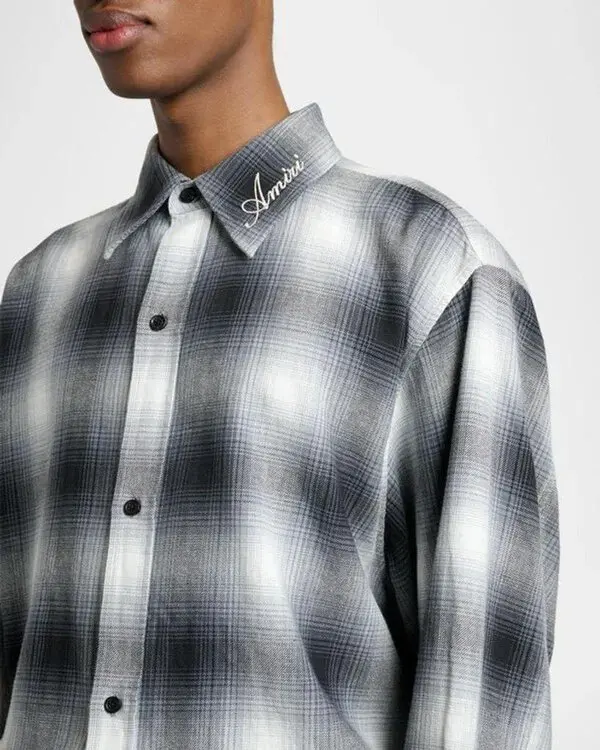 Amiri Apos;s Oversized Flannel Button-down Shirt