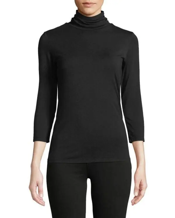 L & APOS;AGENCE Aja 3/4-sleeve Turtleneck Top
