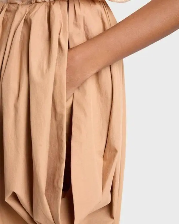 Chloé Draped Cotton Knee-length Skirt - Reef Shell