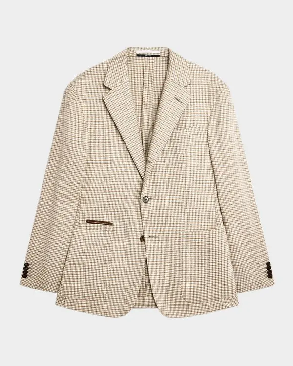 Dunhill Apos;s Wool Houndstooth Single-breasted Sport Coat