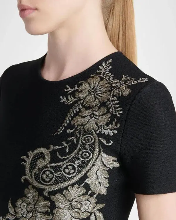Alexander McQueen Volume Asymmetric Jacquard Mini Dress