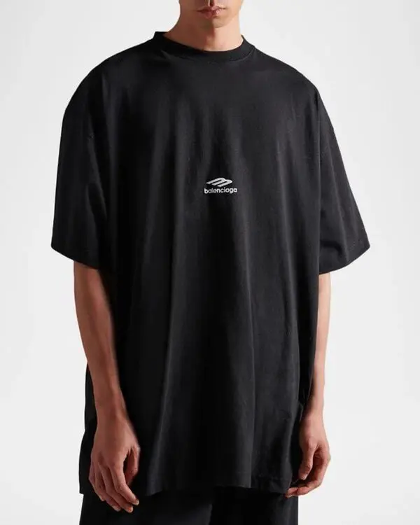 Balenciaga Apos;s 3b Logo Oversized T-shirt