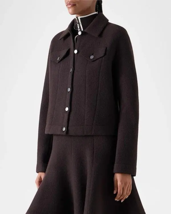 Akris Boiled Wool Single-breasted Jacket