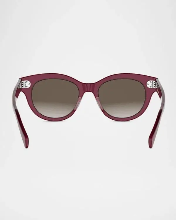 Celine 3 Dots Round Sunglasses - Shiny Bord