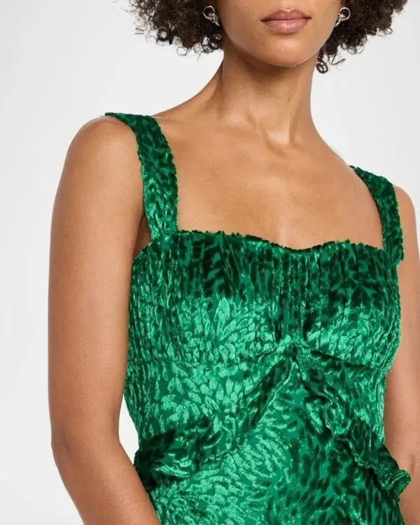 Saloni Chandra Floral Ruffled Gown