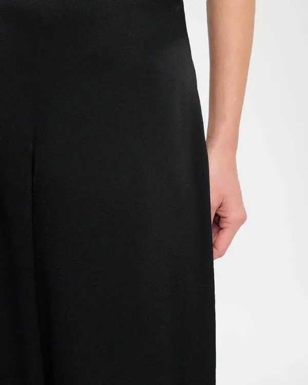 UNGARO Kai Wide-leg Satin Pants - Black