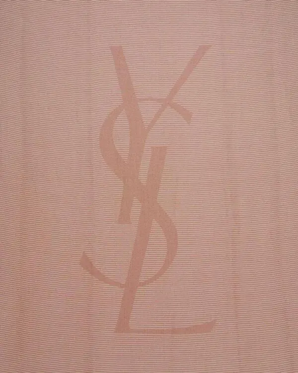 Saint Laurent Cassandre Cashmere & Silk Etamine Scarf - Sienna