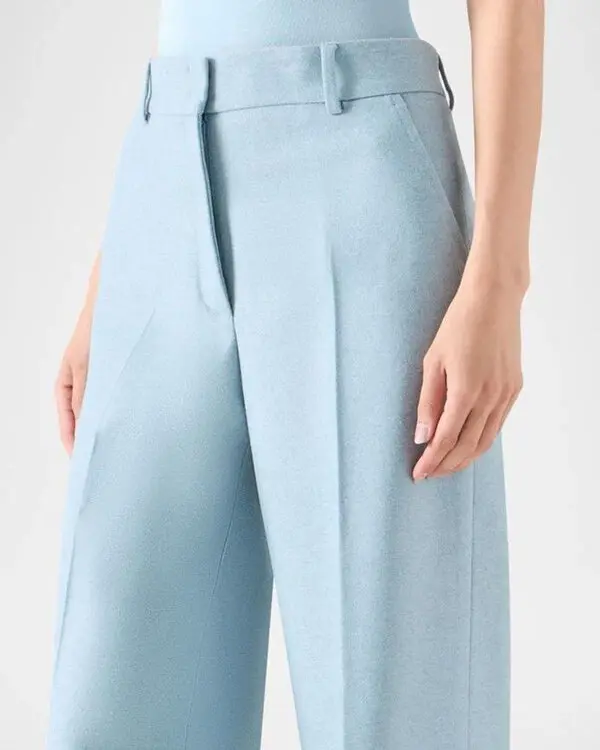 Akris Chiaro Wool Flannel Pants