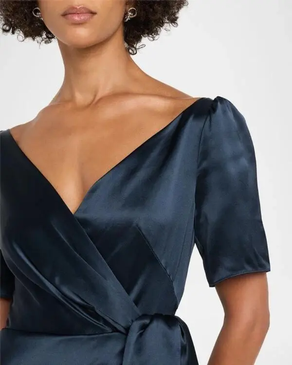 Saloni Marilyn Silk Wrap Dress