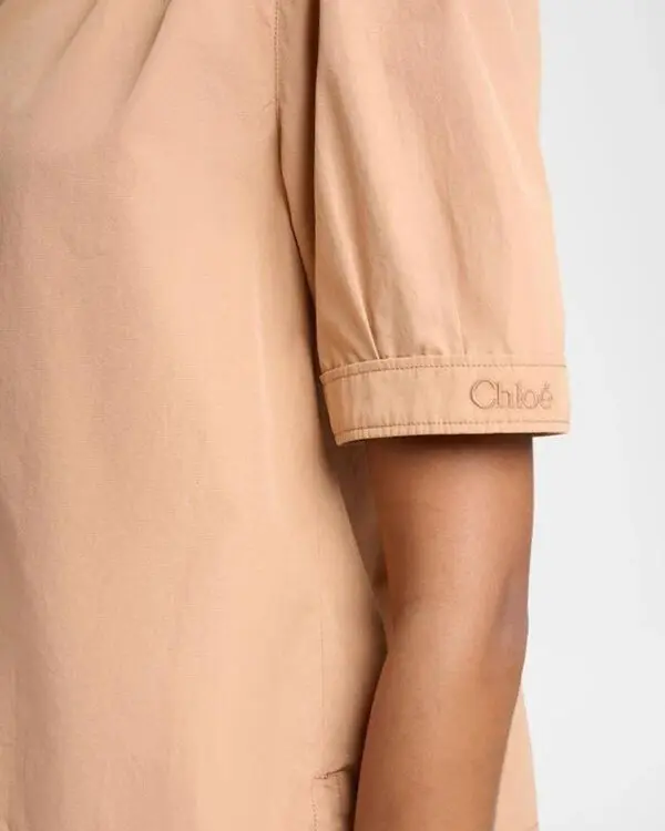 Chloé Cotton Poplin Short-sleeve Shirt