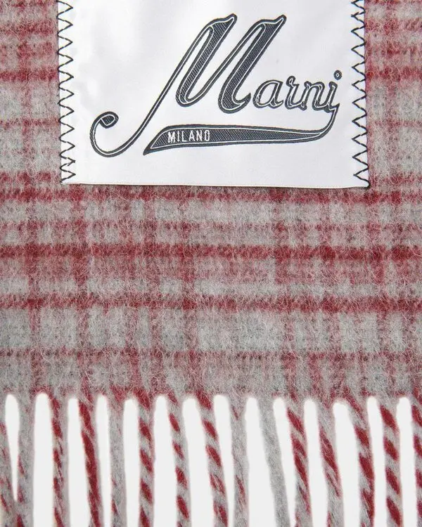 Marni Fringed Wool-blend Scarf - Black