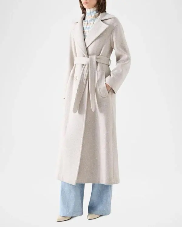 Akris Herringbone Wool Coat