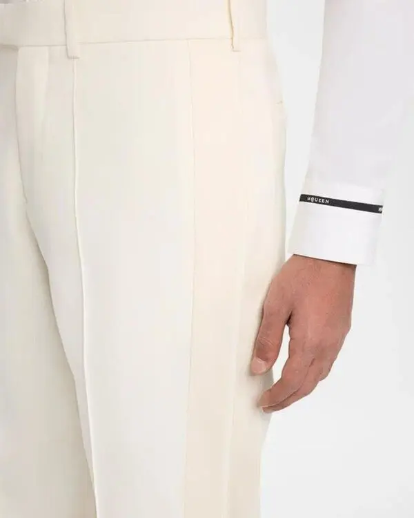 Alexander McQueen Apos;s Wool Pintuck-pleated Wide-leg Trousers