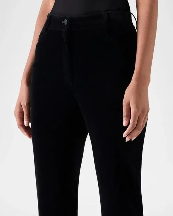 Akris Cali Stretch Velvet Bootcut Pants