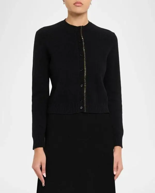 Fabiana Filippi Shimmer-trim Knit Cardigan - Nero