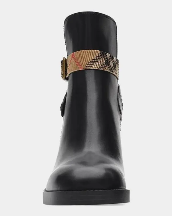Burberry Huntley 80mm Leather Ankle Boots