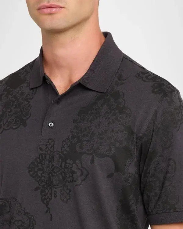 Robert Graham Linford Cotton Knit Polo Shirt