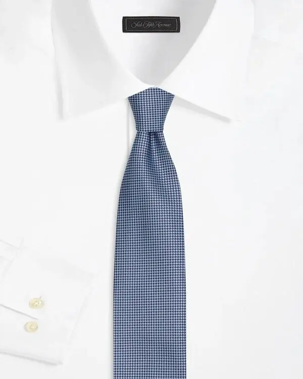 Isaia Apos;s Micro-check Silk Tie - Light Blue