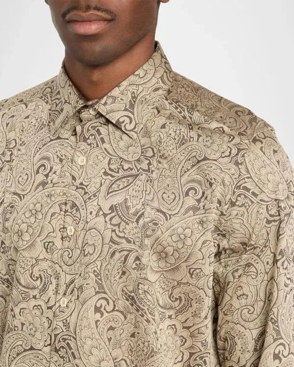 Robert Graham Apos;s Hudson Paisley Stretch Cotton Shirt