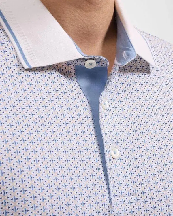 Bugatchi Apos;s Printed Stretch-cotton Polo Shirt