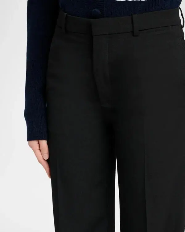 Chloé Wool Flared Trousers - Black